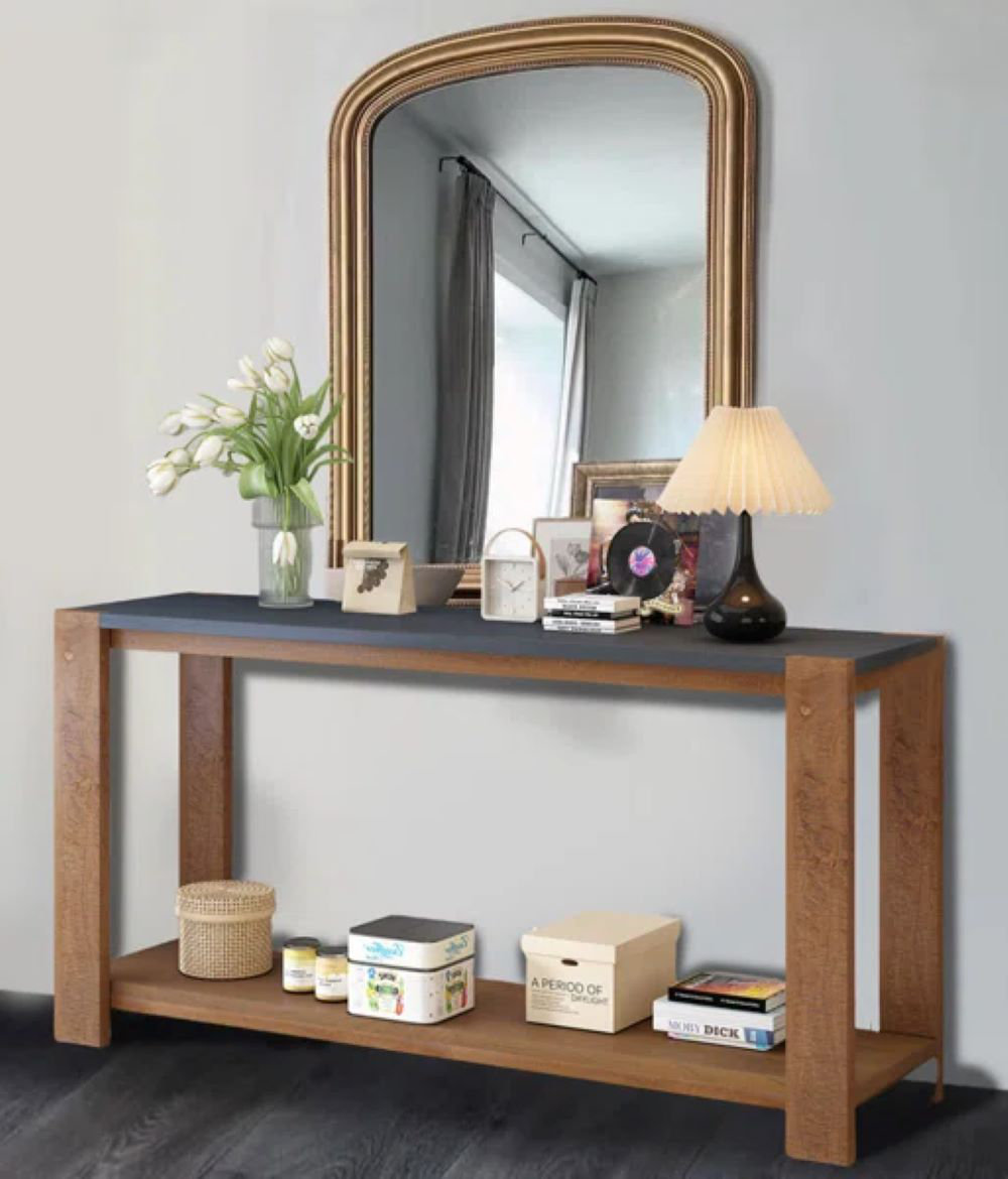Hokku Designs 59" Minimalist Console Table with Bottom Shelf, Wooden Sofa table,entryway table ...